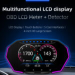 P10 Car HUD Head Up Display Smart Digital Speedometer with OBD2/EUOBD ...